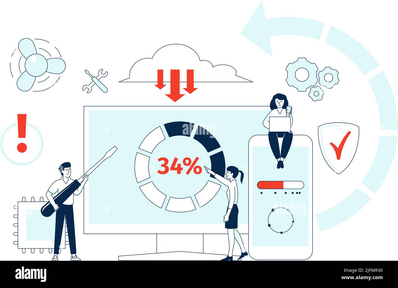Upgrading system. Technical updates, business people or developers ...