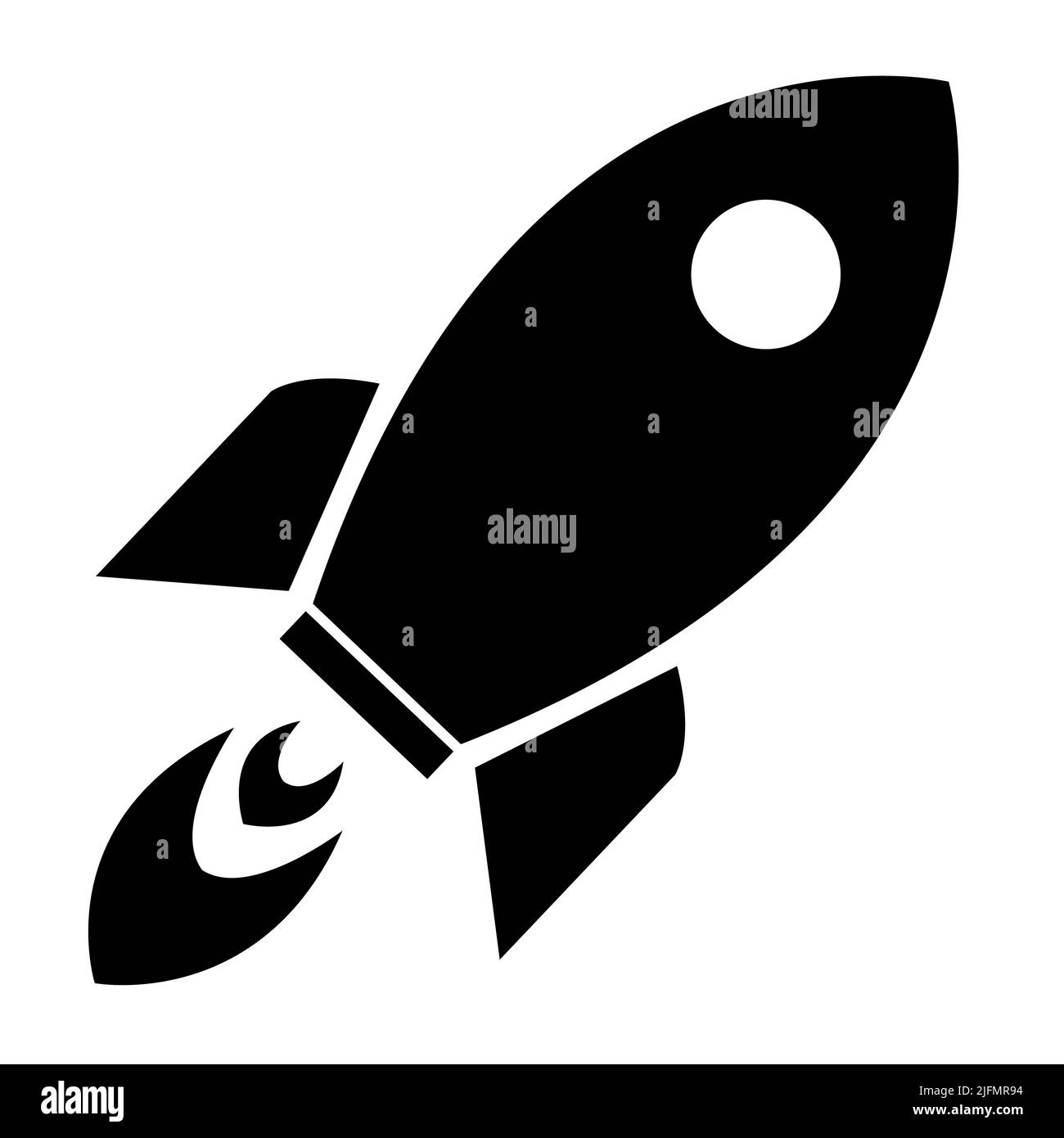 rocket icon on white background. Space ship sign. retro space rocket ...