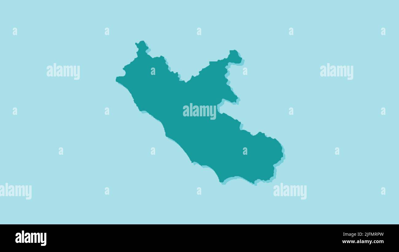 icon of the Italian region Lazio with light blue background and blue ...