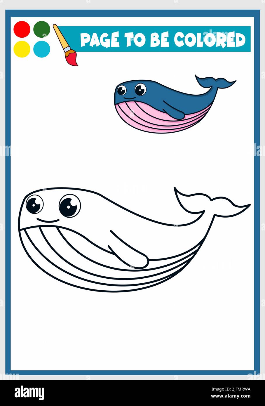 coloring book for kids. cute whale Stock Vector Image & Art - Alamy