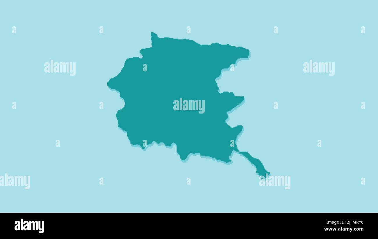 icon of the Italian region Friuli Venezia Giulia with light blue ...