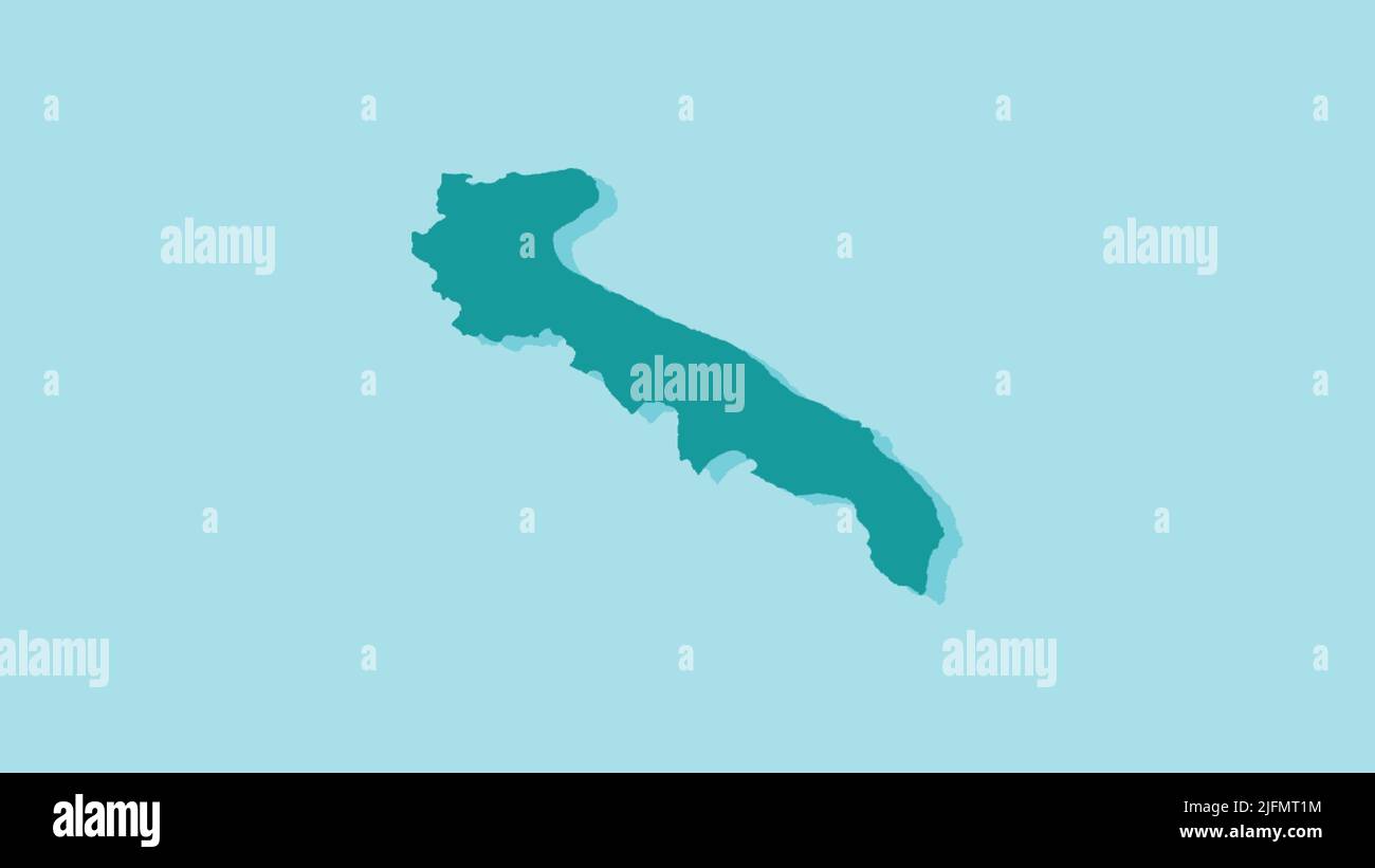 icon of the Italian region puglia with light blue background and blue ...