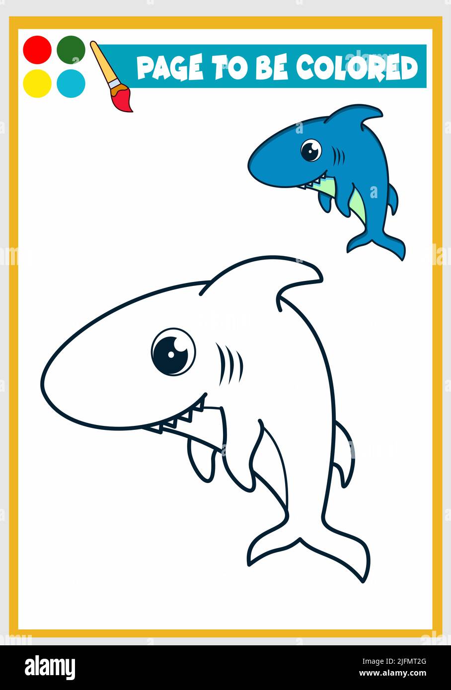 coloring book for kids. shark Stock Vector Image & Art - Alamy