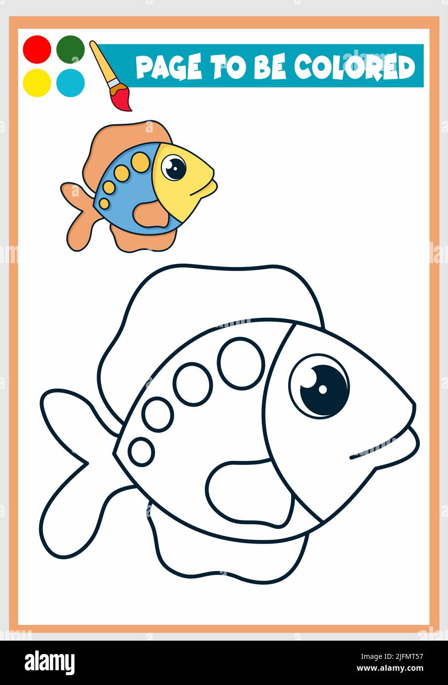 coloring book for kids. fish Stock Vector Image & Art - Alamy