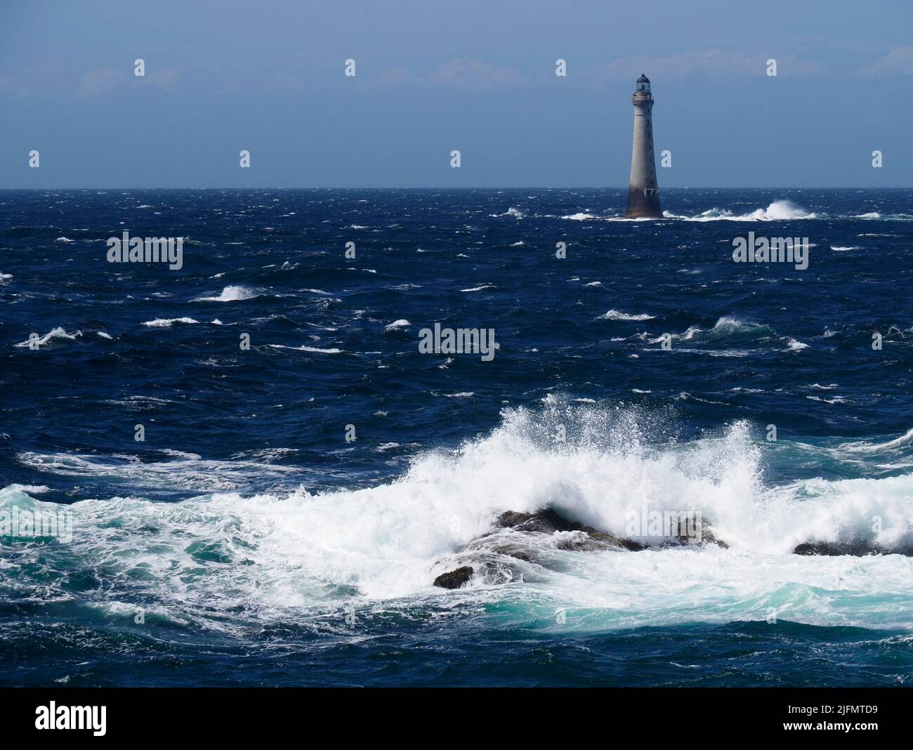 Chicken rock lighthouse, south of calf of Man, Isle of Man Stock Photo ...