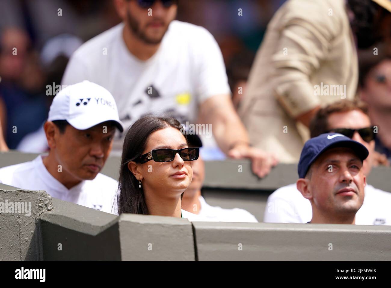Nick Kyrgios' girlfriend Costeen Hatzi watches his Gentlemen's singles ...