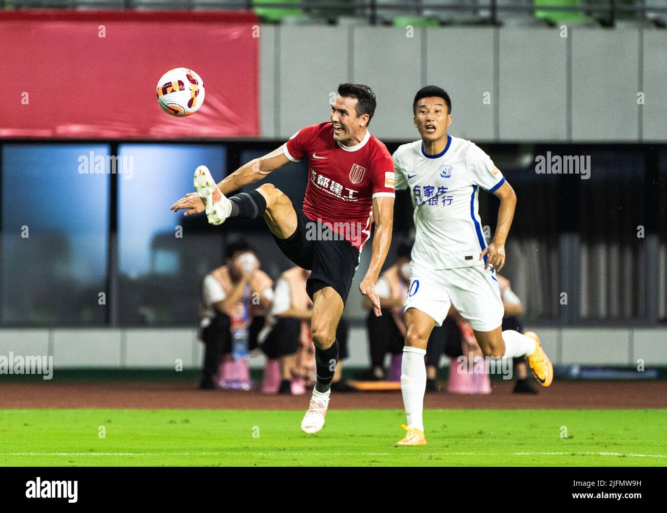 Meizhou, China's Guangdong Province. 4th July, 2022. Tim Chow (L) of ...