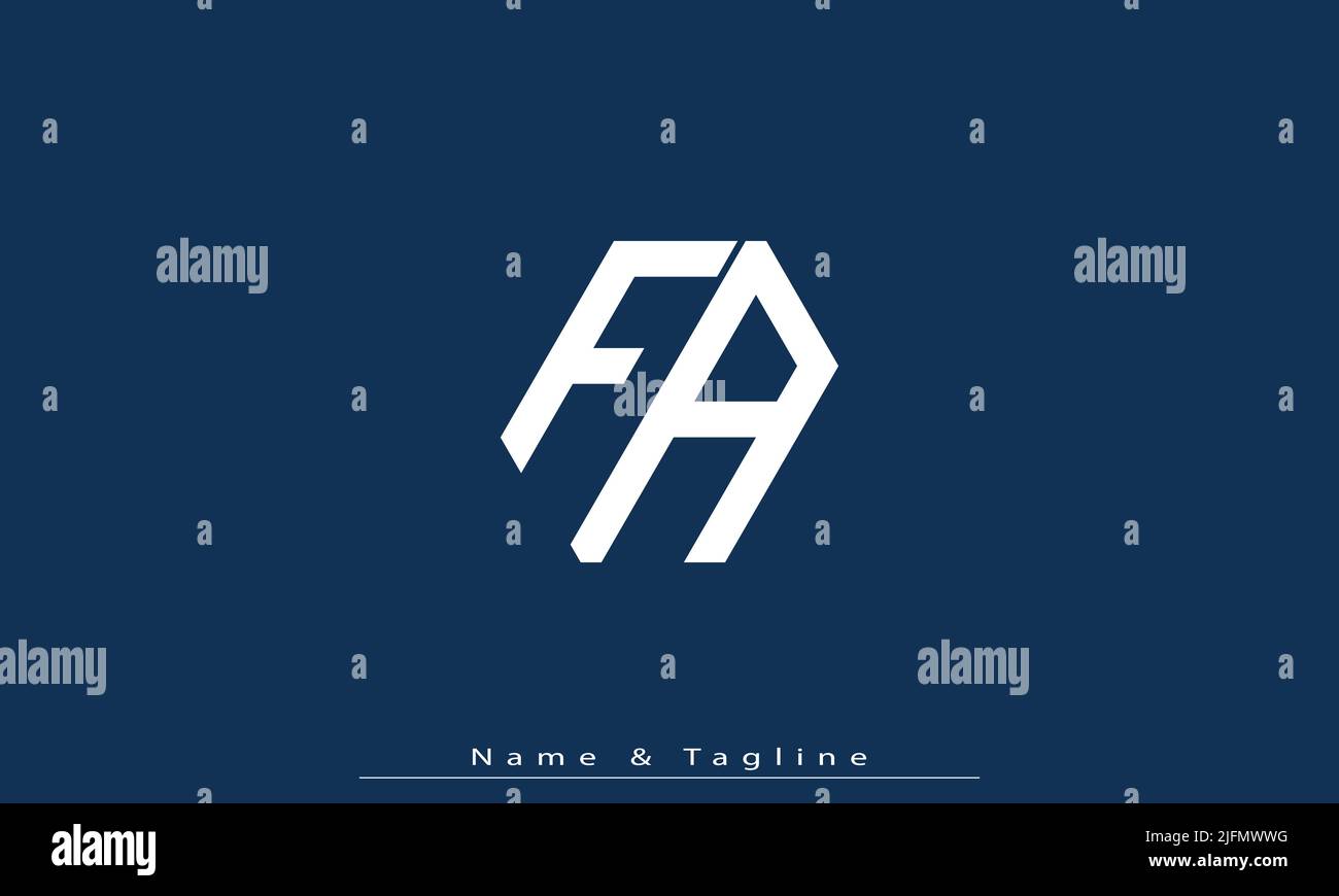 Alphabet letters Initials Monogram logo FA , AF Stock Vector Image ...