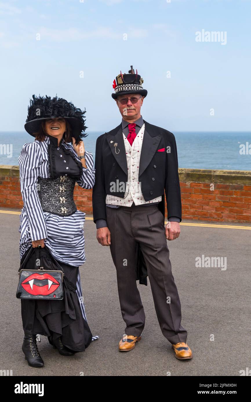 Whitby Goth Festival at Whitby, Yorkshire, UK in April Stock Photo - Alamy