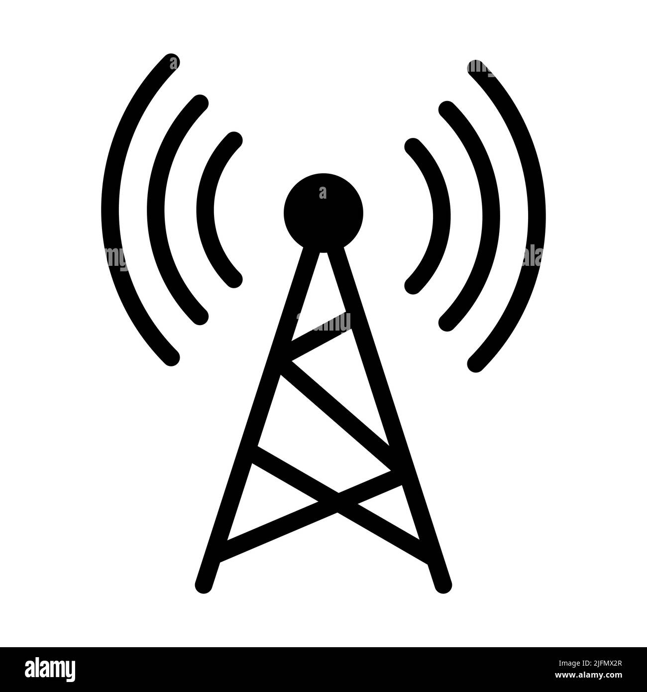 Tower signal vector icon. Internet and mobile connection. Symbol for ...