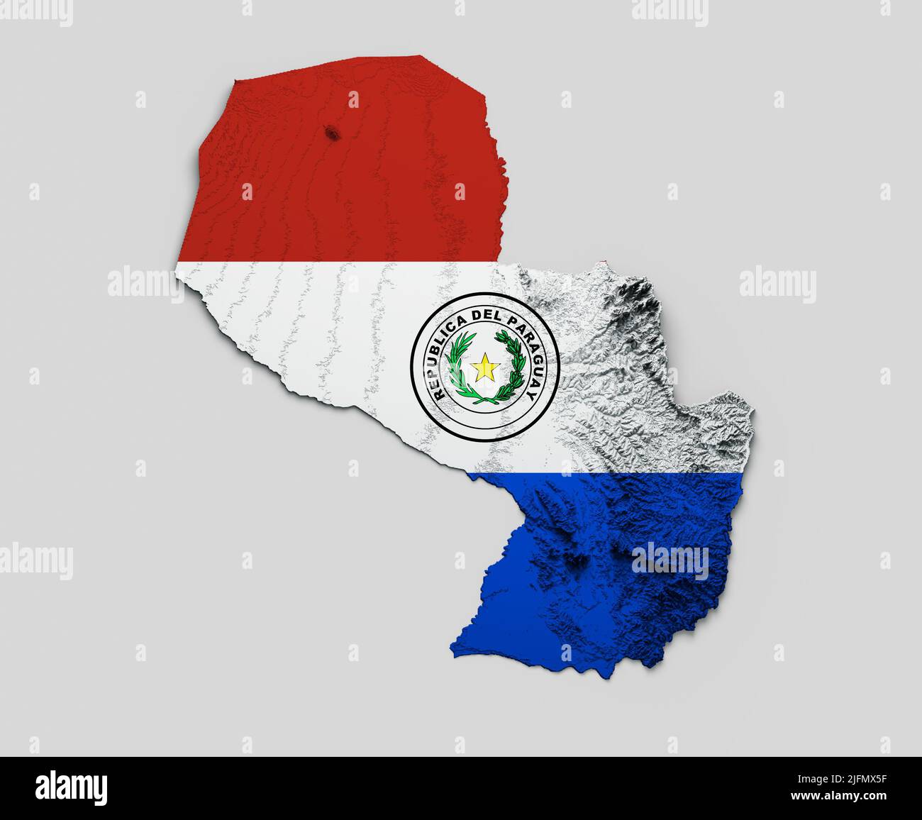 Paraguay relief map hi-res stock photography and images - Alamy