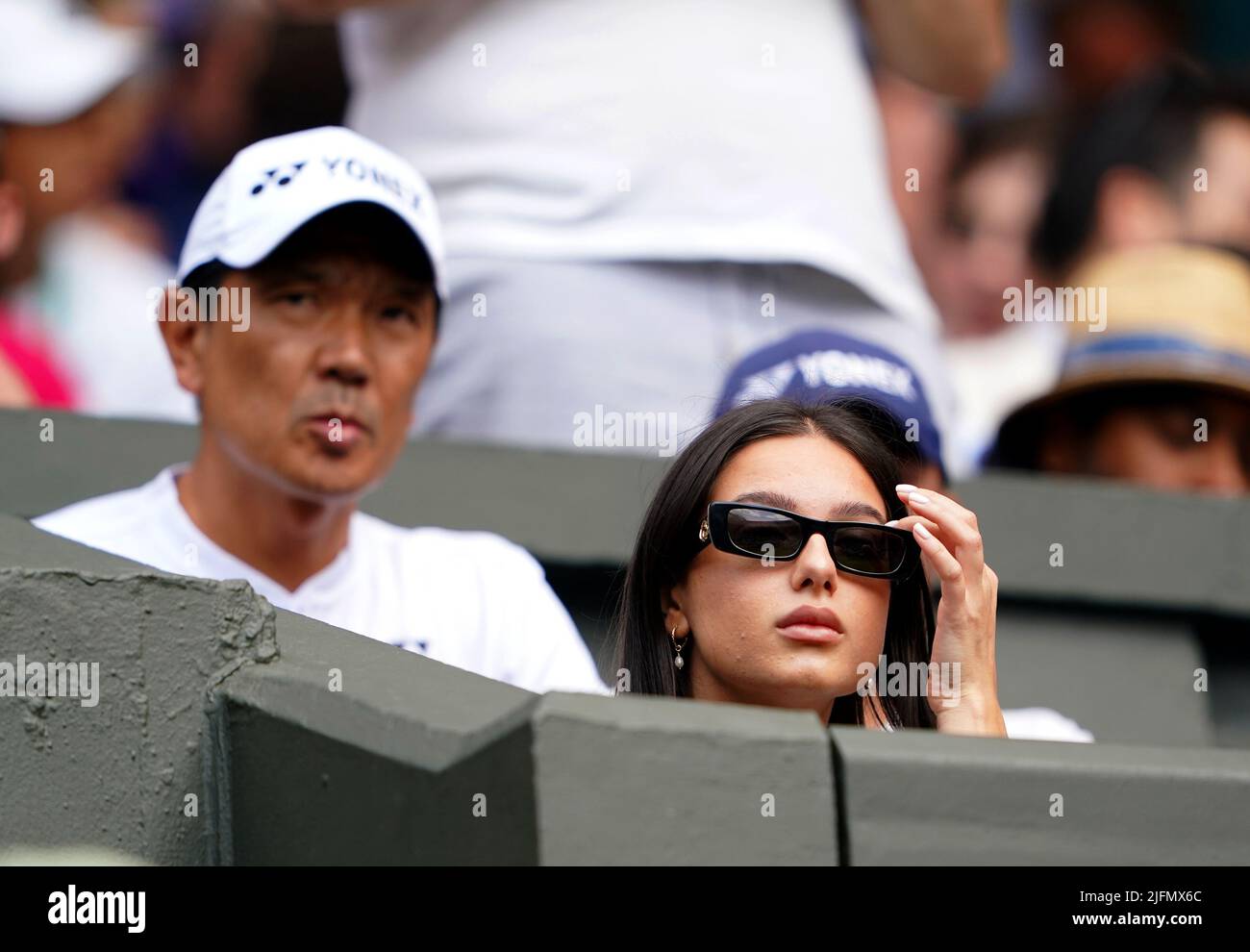 Nick Kyrgios' girlfriend Costeen Hatzi watches his Gentlemen's singles ...
