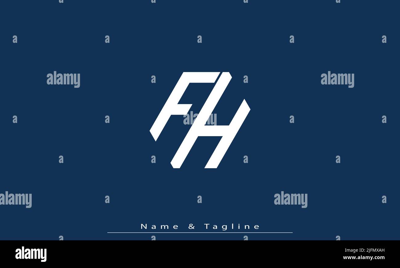 Alphabet letters Initials Monogram logo FH , HF Stock Vector Image ...