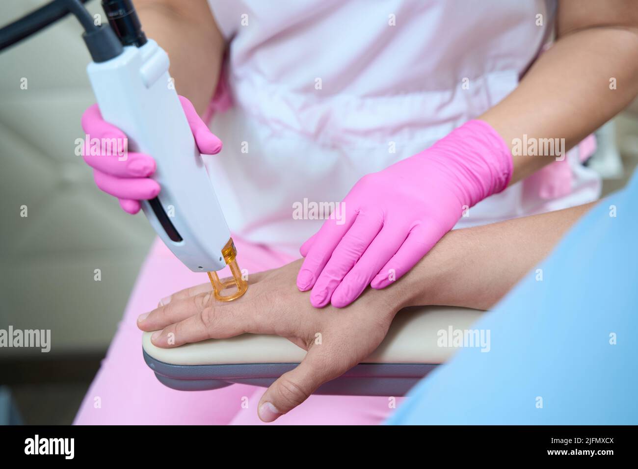 Close up epilation procedure laser hi-res stock photography and images ...