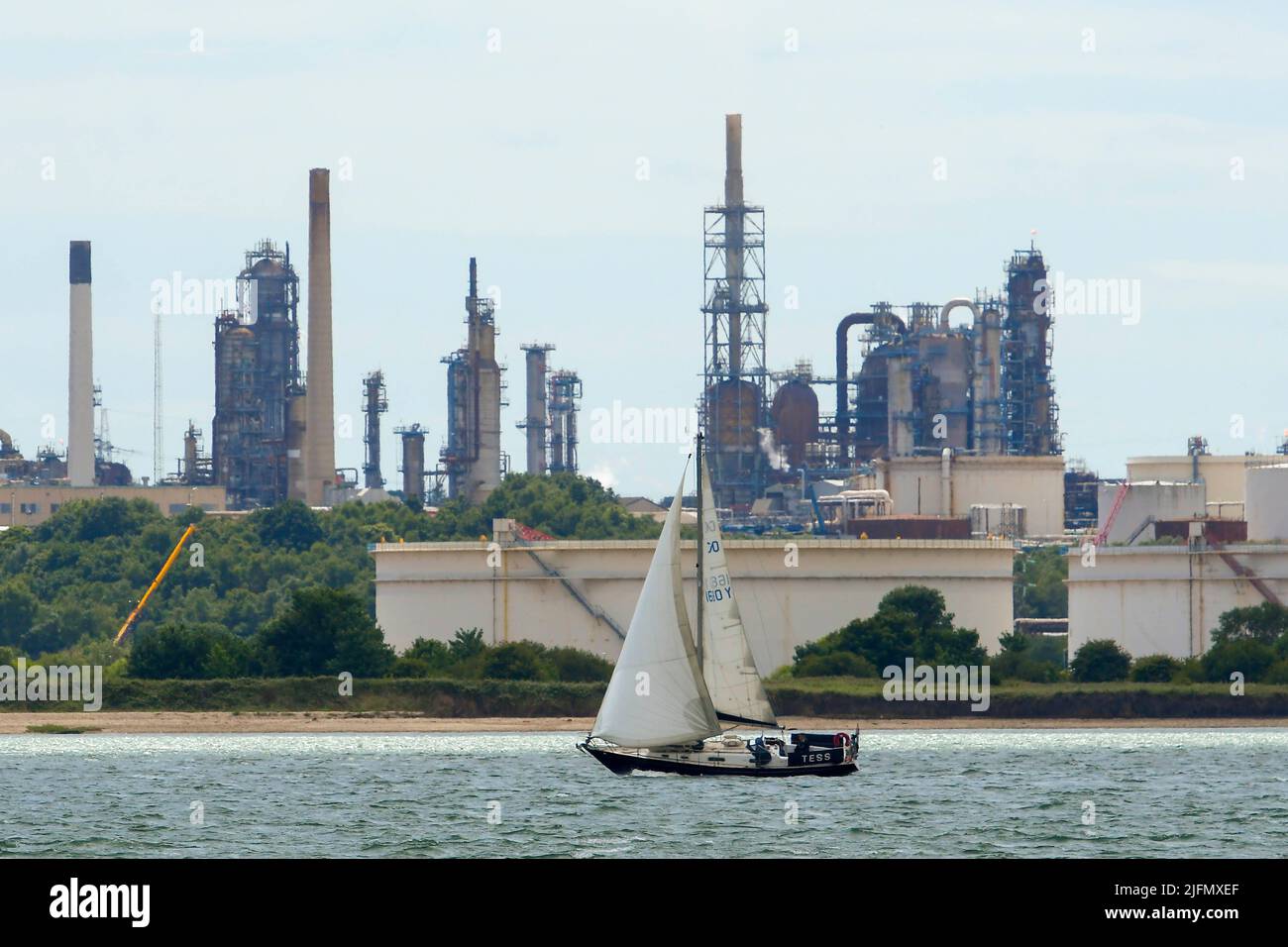 Fawley, Hampshire, UK. 4th July 2022. General view of the Fawley Oil ...