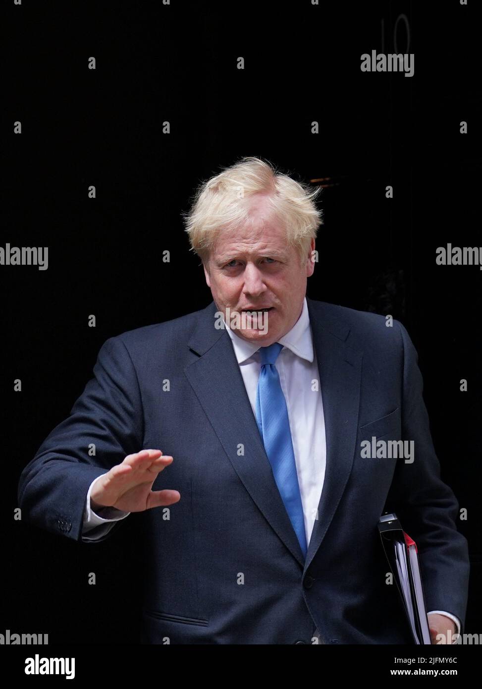 Prime Minister Boris Johnson leaves 10 Downing Street, London for the ...