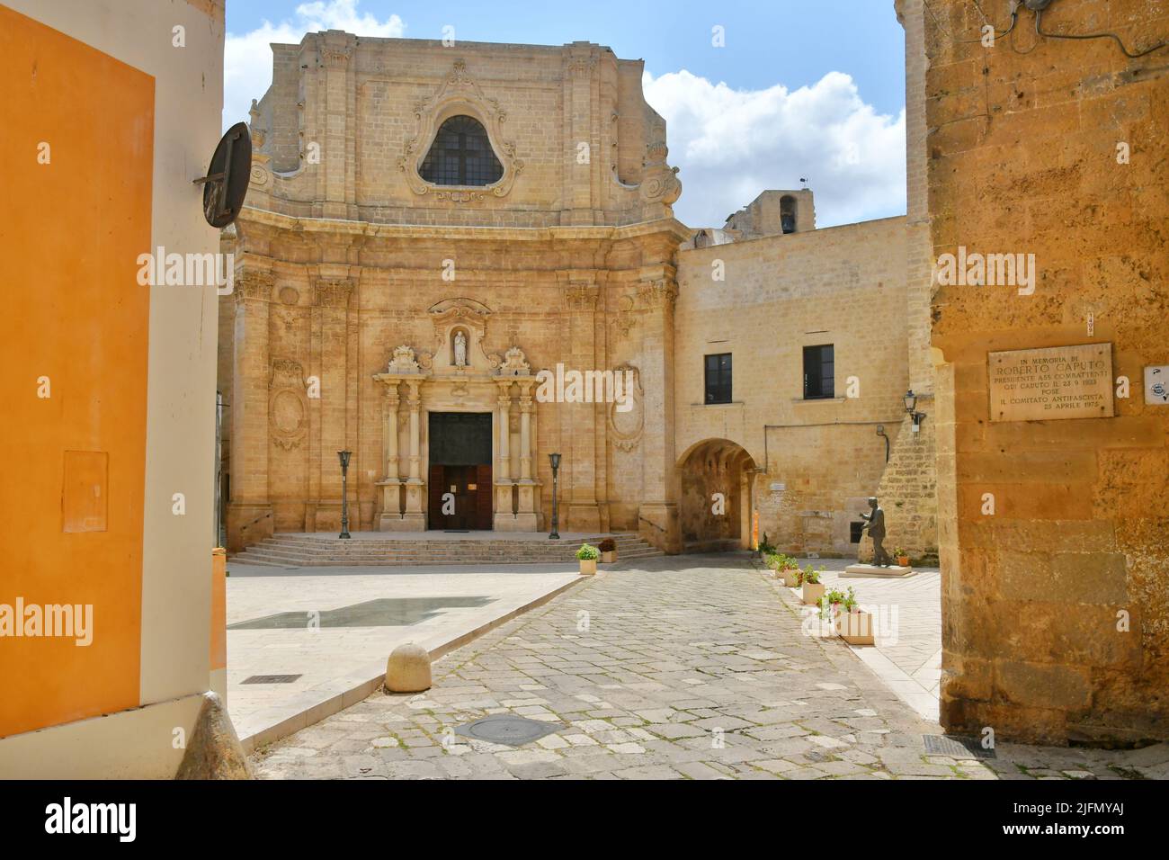 A street in the historic center of Tricase, a medieval town in the ...