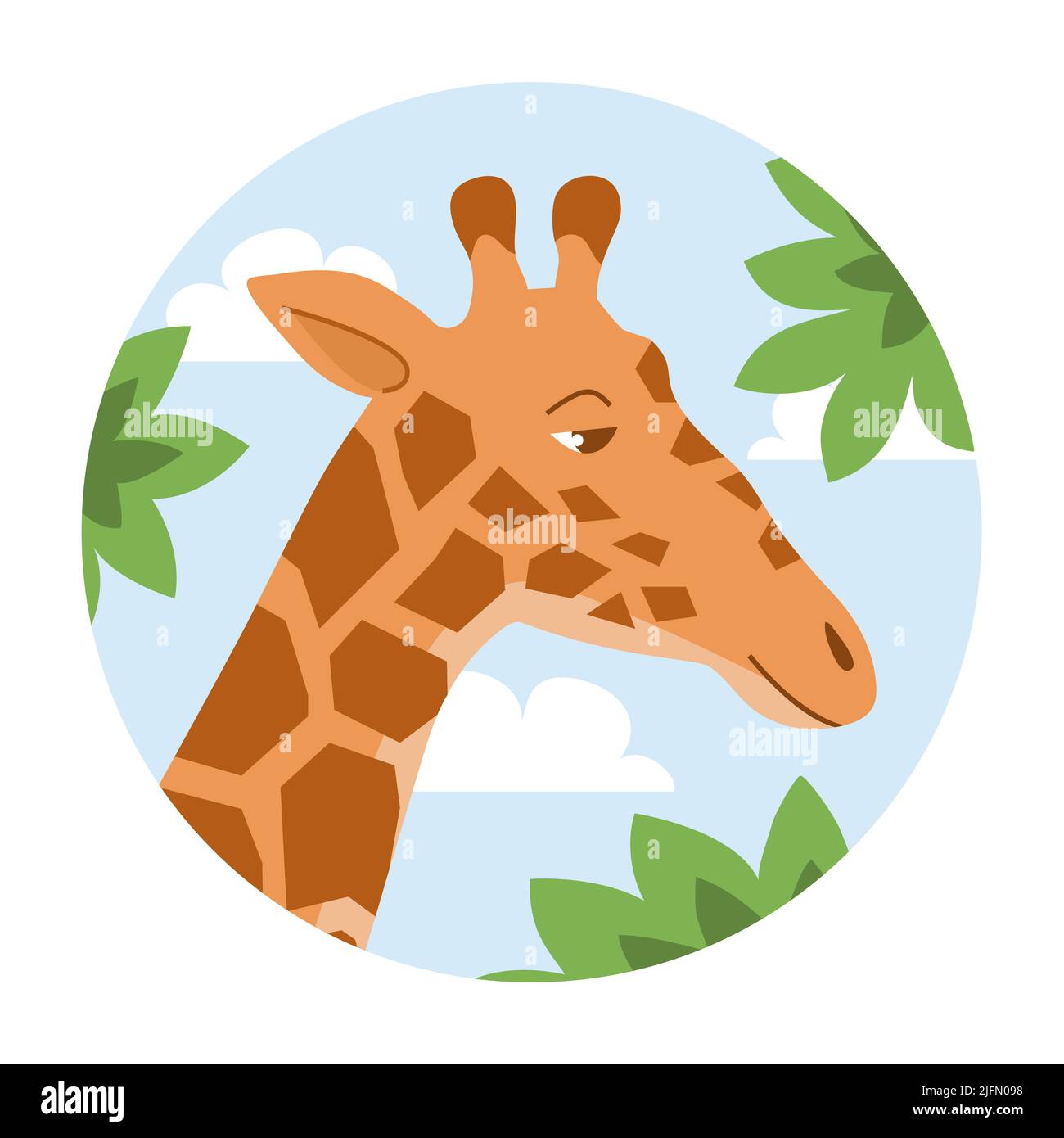 Giraffe Eating Clipart