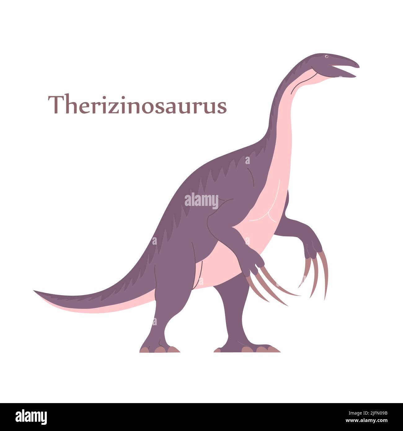 Ancient pangolin therizinosaurus. Long claws on paws. Herbivorous ...