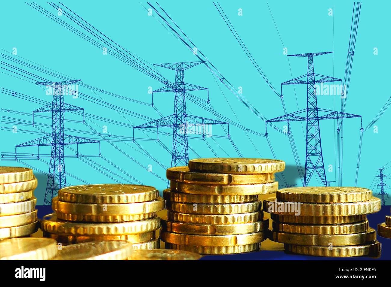 Energy and Economy conceptual illustration Stock Photo - Alamy