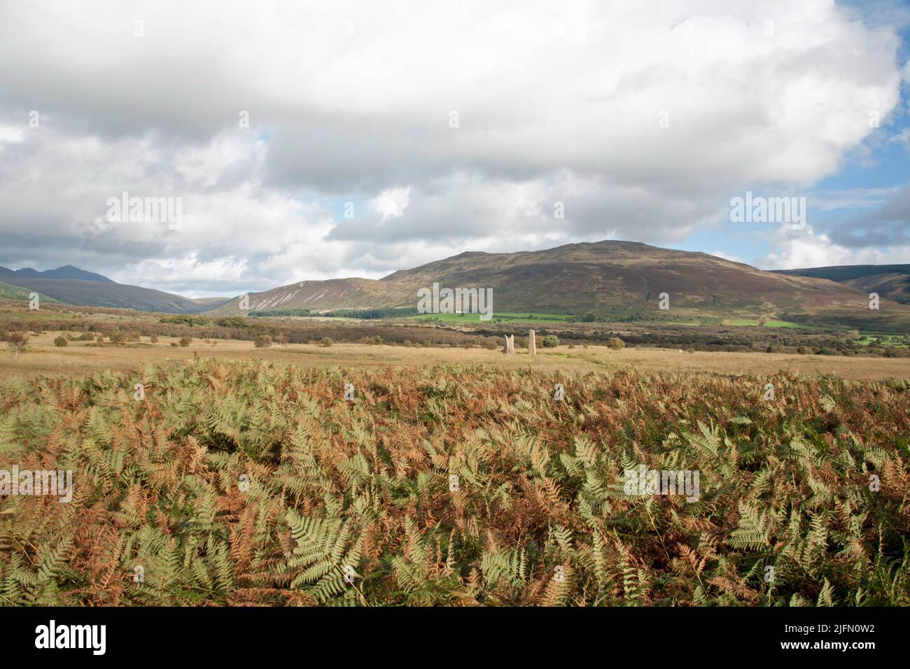 Neolithic standing stones and stone circle Machrie Moor Isle of Arran ...