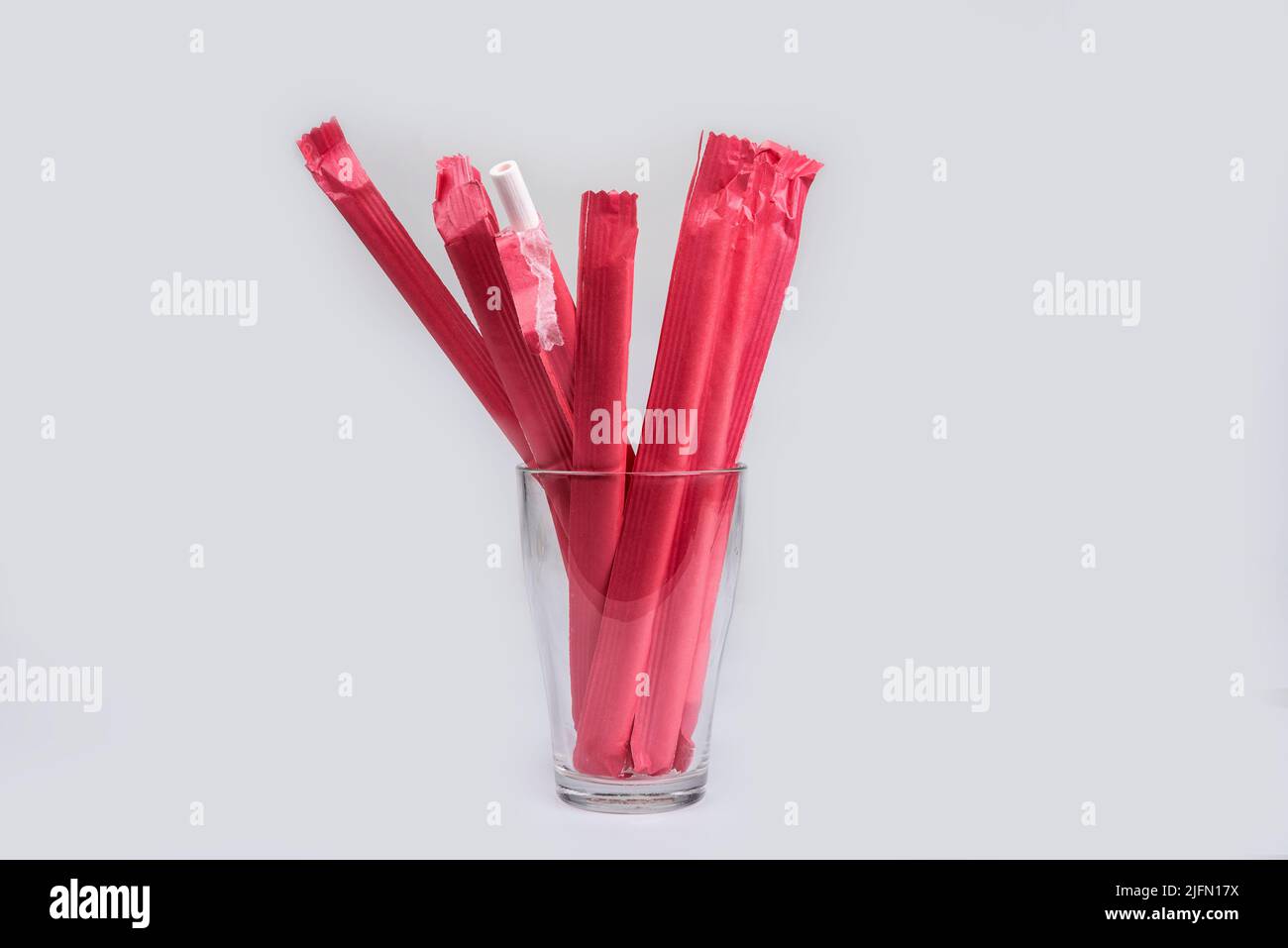 Edible straws. Eco friendly on a white background Stock Photo - Alamy