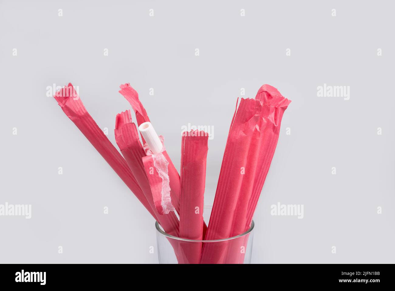 Edible straws. Eco friendly on a white background Stock Photo - Alamy