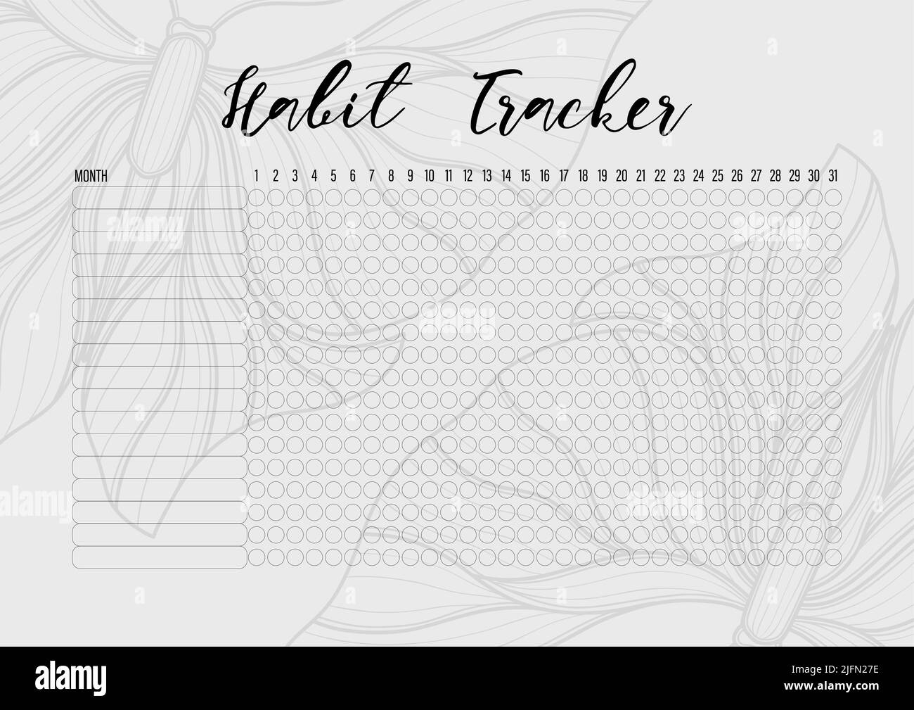 Habit tracker template for monthly.Planner checklist ready to print ...