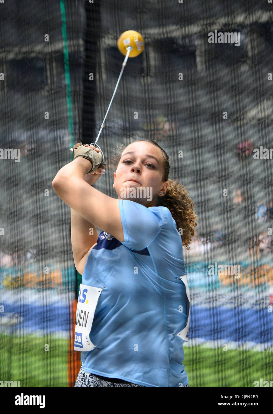 JULIEN Jada (LAC Erdgas Chemnitz) action, women's hammer throw final on ...