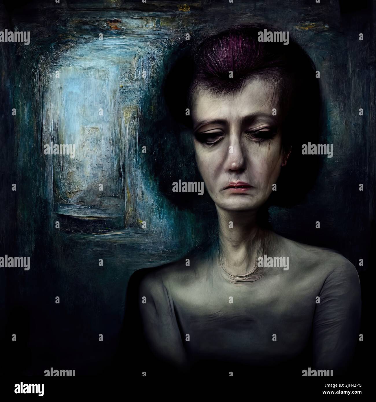 Person silhouette sad hi-res stock photography and images - Alamy
