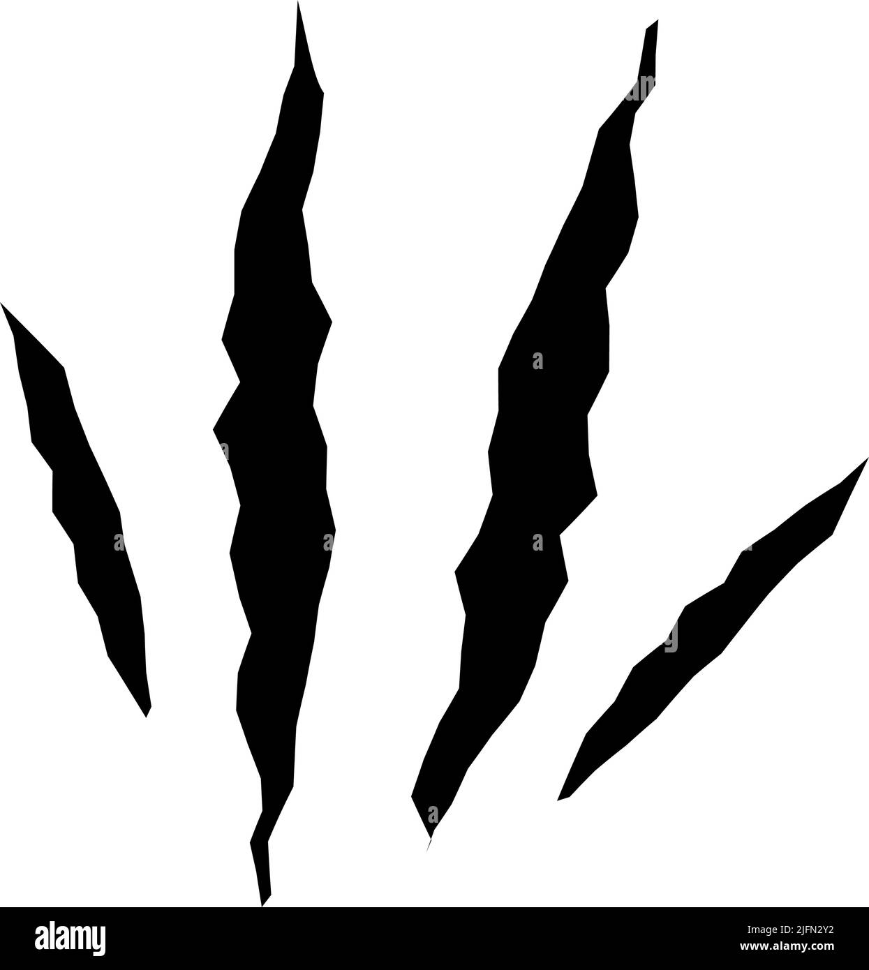 Cat scratches. Black claws animal scratch, Torn paper. Cat claws trace ...