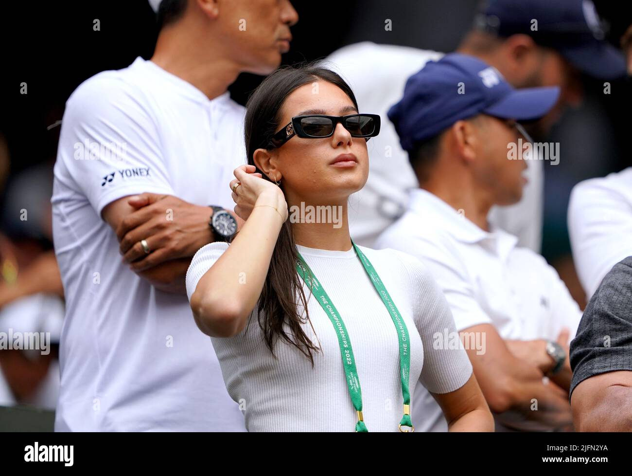 Nick Kyrgios' girlfriend Costeen Hatzi watches his Gentlemen's singles ...