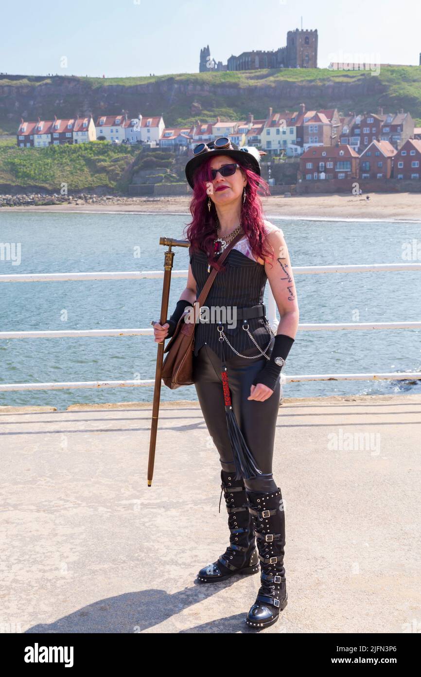 Whitby Goth Festival at Whitby, Yorkshire, UK in April Stock Photo - Alamy