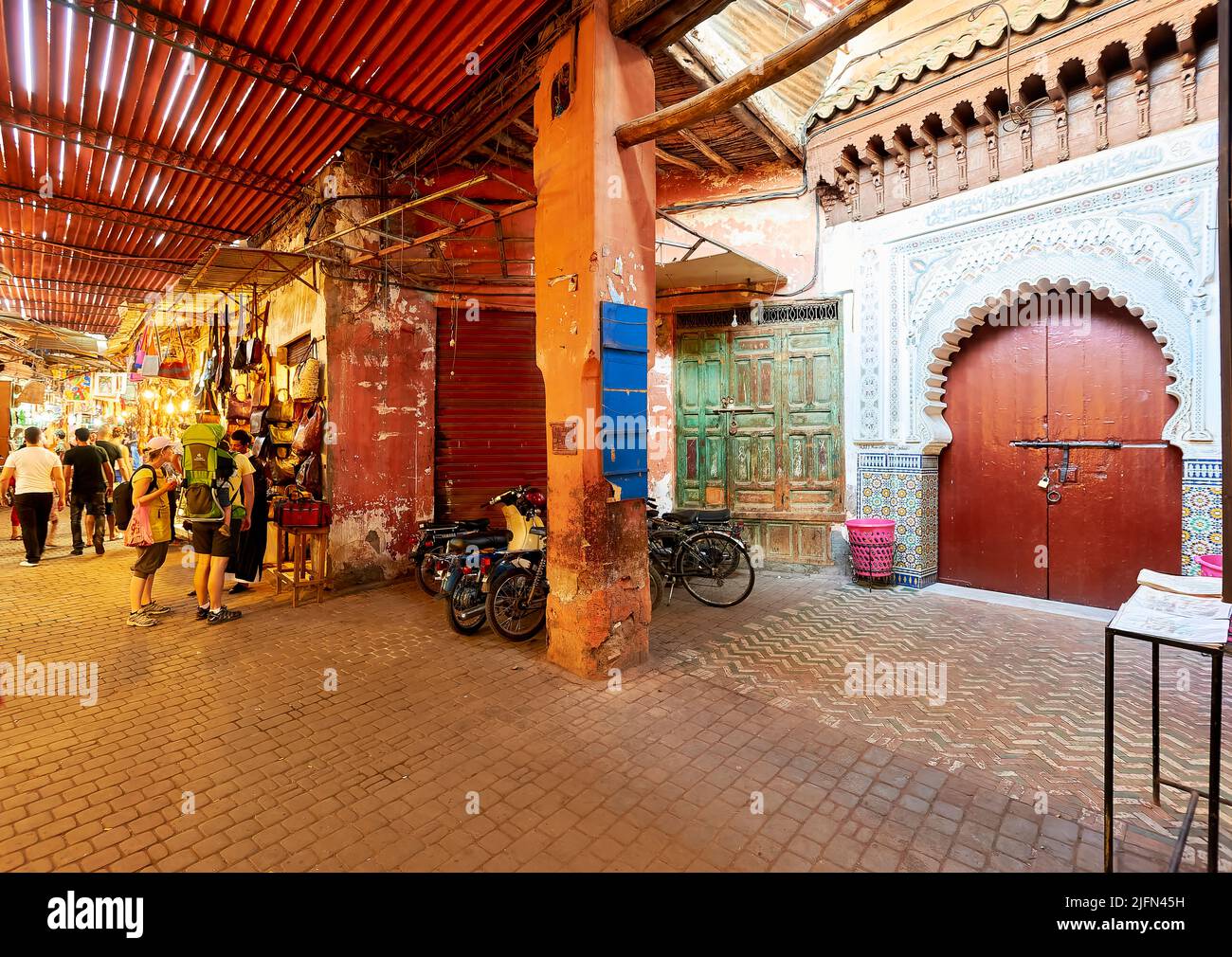 Morocco Marrakesh. The souk Stock Photo - Alamy