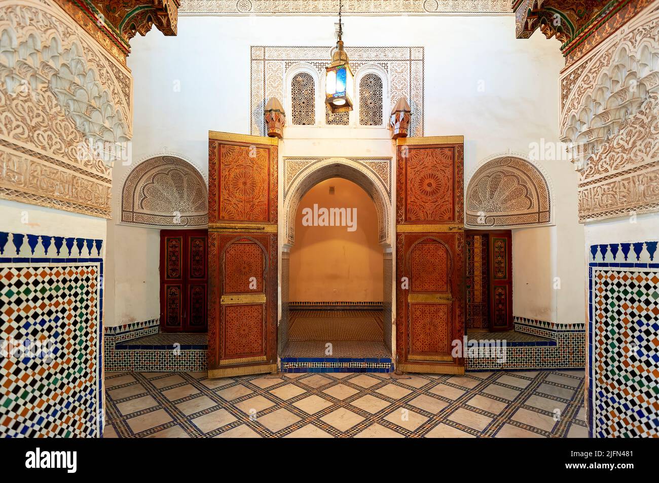 Morocco Marrakesh. The Bahia Palace Stock Photo - Alamy