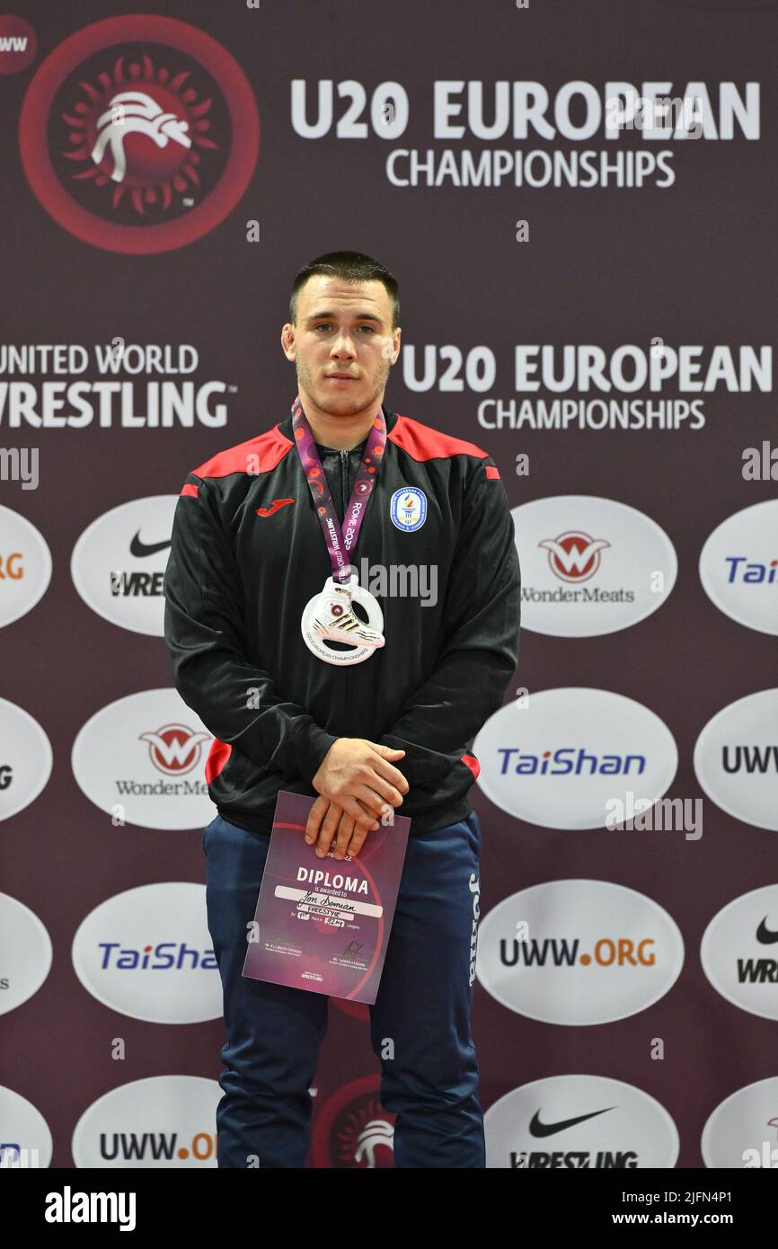 Ion DEMIAN (MDA) vs Andro MARGISHVILI (GEO) during the Final of Greco ...