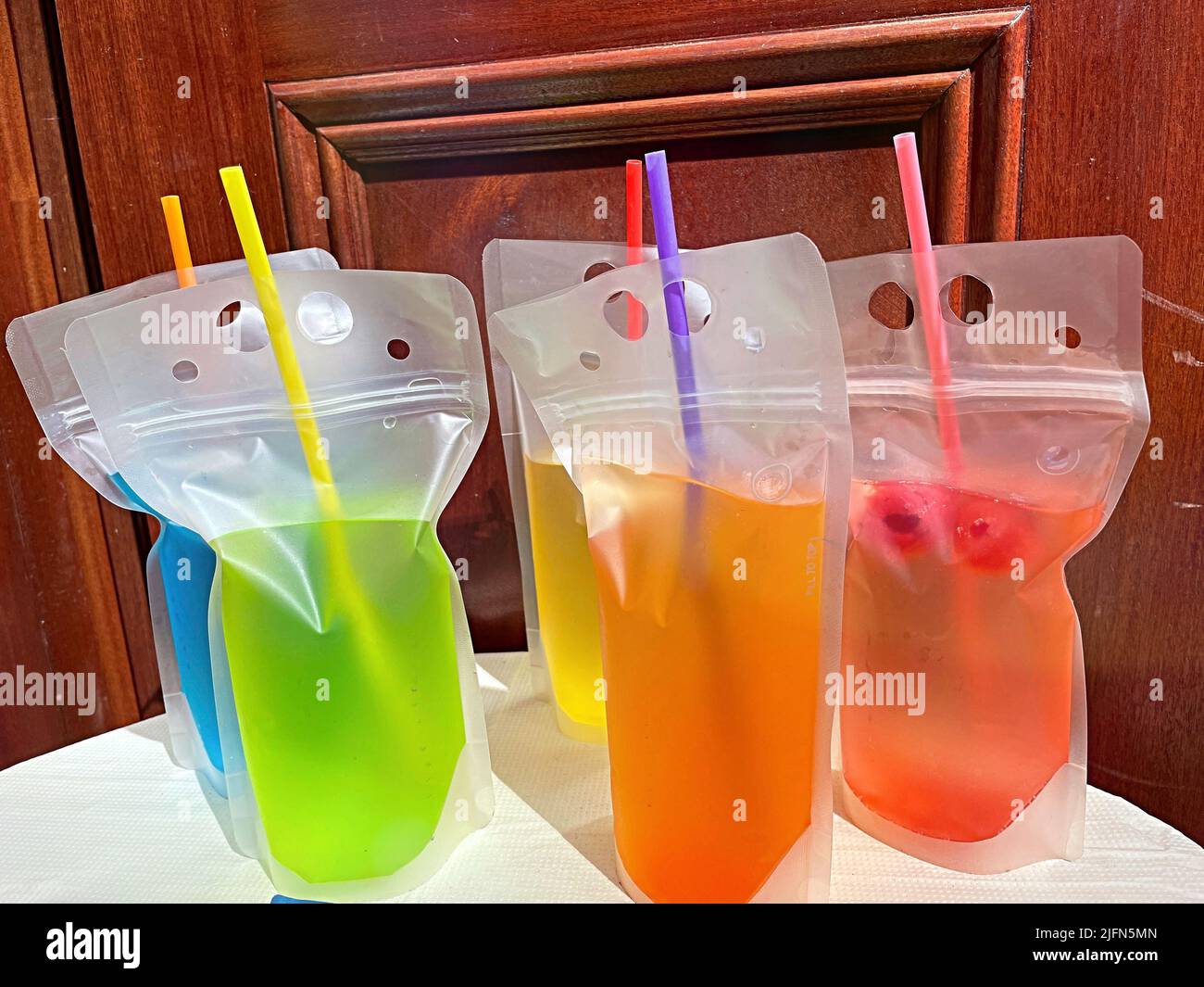 Take Out Drinks at a Sidewalk Stand at a NYC Restaurant, 2022, USA ...
