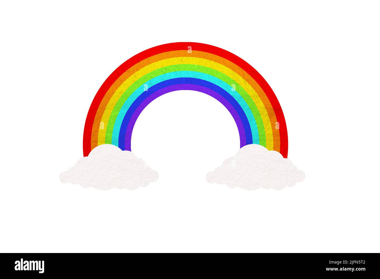 recycled paper rainbow on white background Stock Photo - Alamy