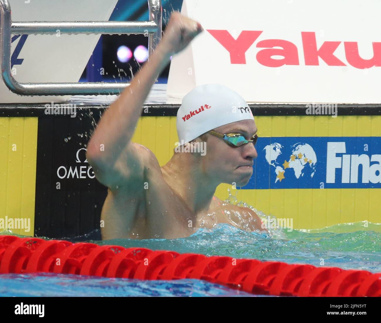 Leon Marchand of France Finale 200 M Medley Men during the 19th FINA ...
