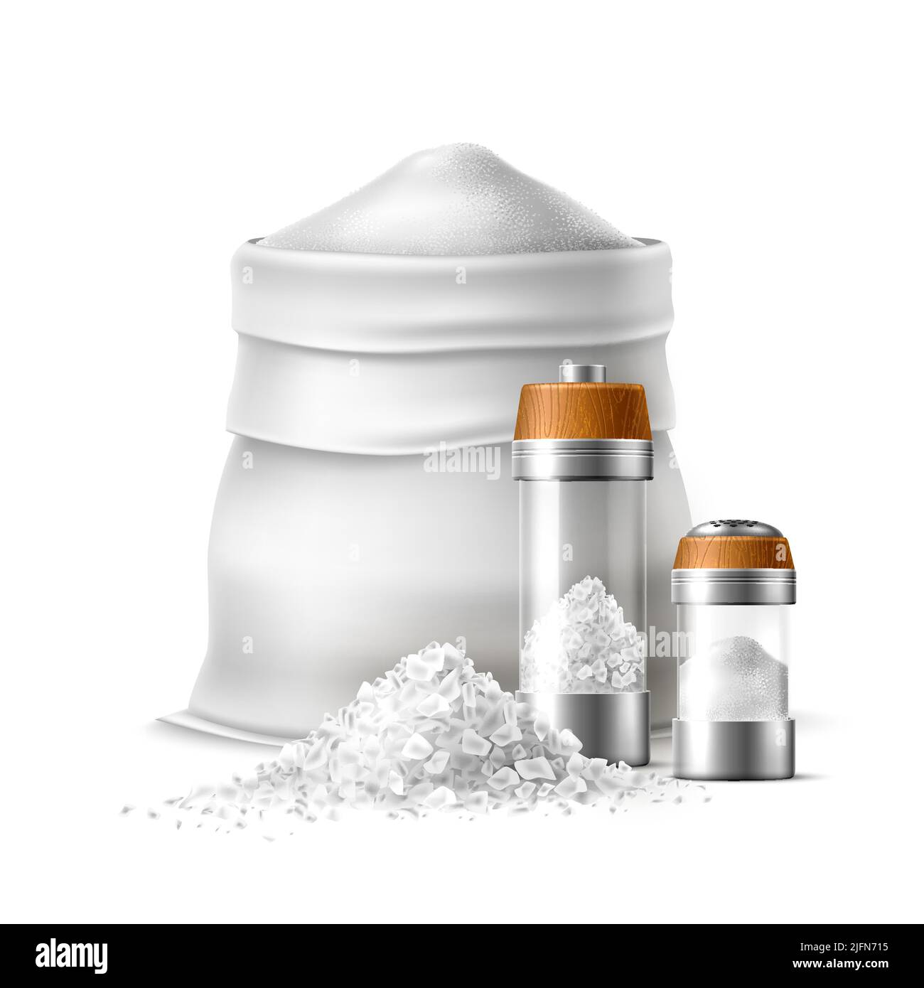 Realistic salt composition food products hi-res stock photography and ...