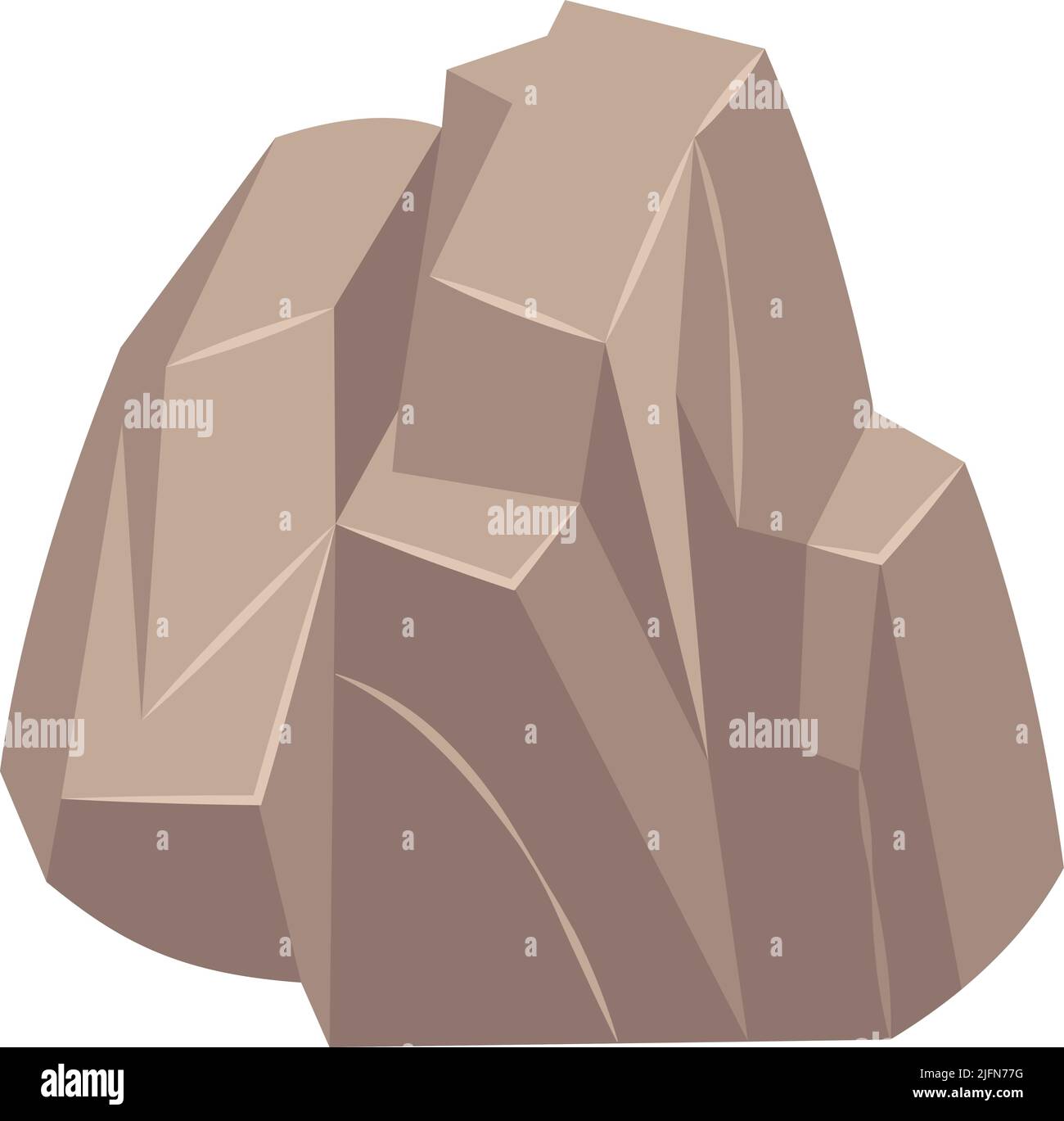 Rock stone. Solid natural block. Geological formation Stock Vector ...