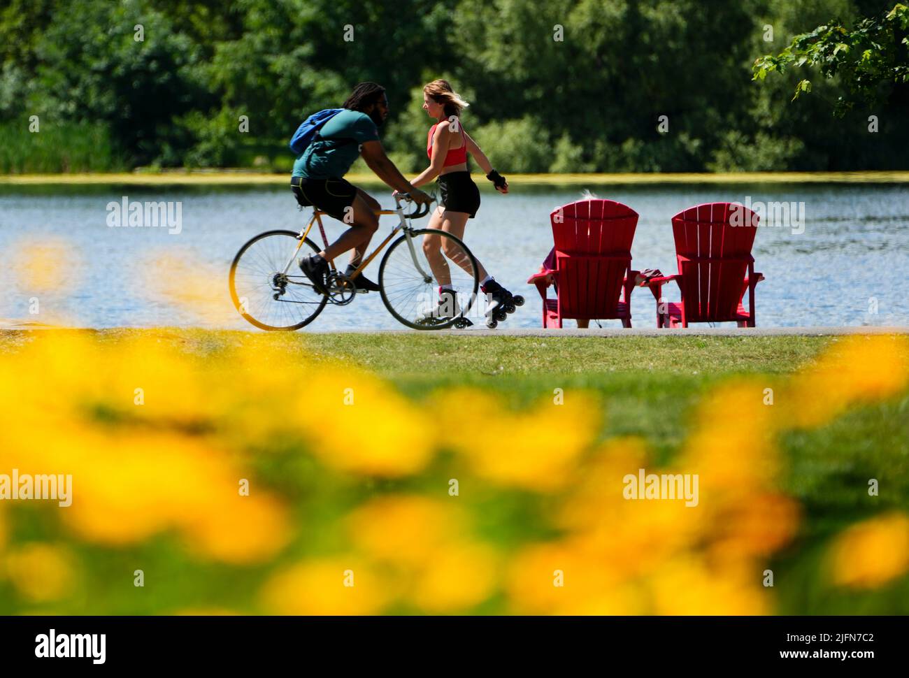 Ottowa, Canada, July 4, 2022. People enjoy summer weather in Ottawa on ...