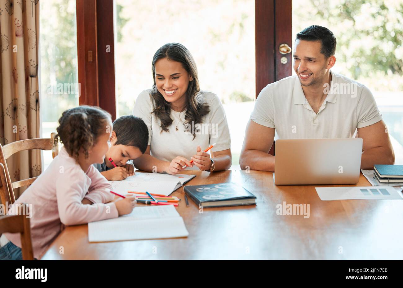 Children working together on computer hi-res stock photography and ...
