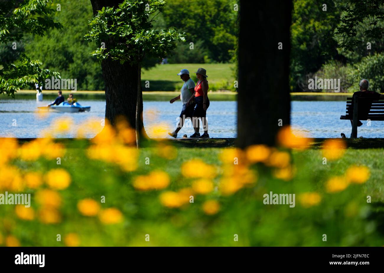 Ottowa, Canada, July 4, 2022. People enjoy summer weather in Ottawa on ...