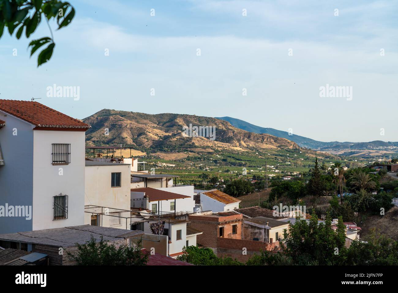 Beautiful street of Andalusian city Alora. Situated in province of ...