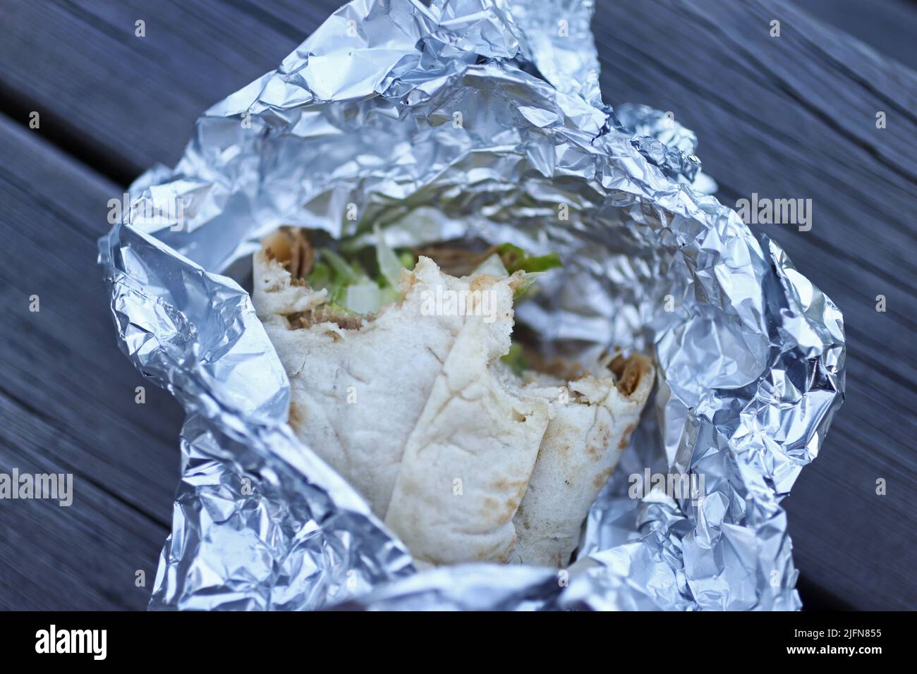 Kebab from a pizzeria. Here a so-called kebab roll (In swedish ...
