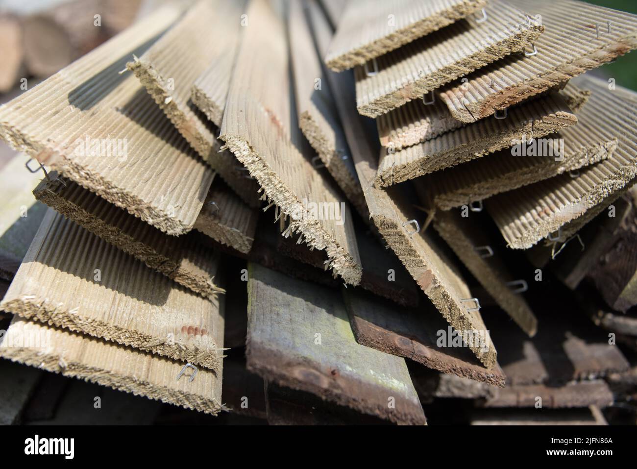 Wooden picket fence slat slats hi-res stock photography and images - Alamy