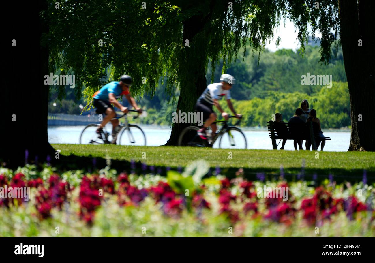 Ottowa, Canada, July 4, 2022. People enjoy summer weather in Ottawa on ...