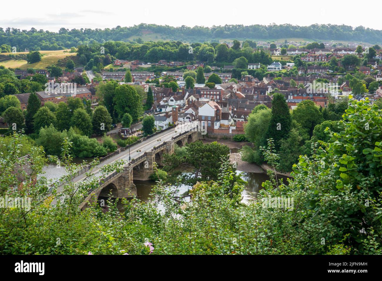 Low town Bridgnorth and Bridge Stock Photo - Alamy