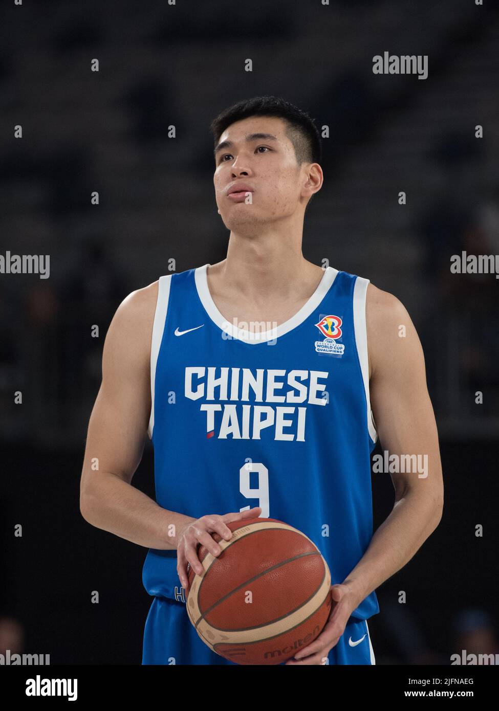 Melbourne Australia. 04th July 2022. Wei Chieh Tang of Chinese Taipei Basketball team in action during the FIBA World Cup 2023 Qualifiers Group B Window 3 game between Chinese Taipei and China held at...